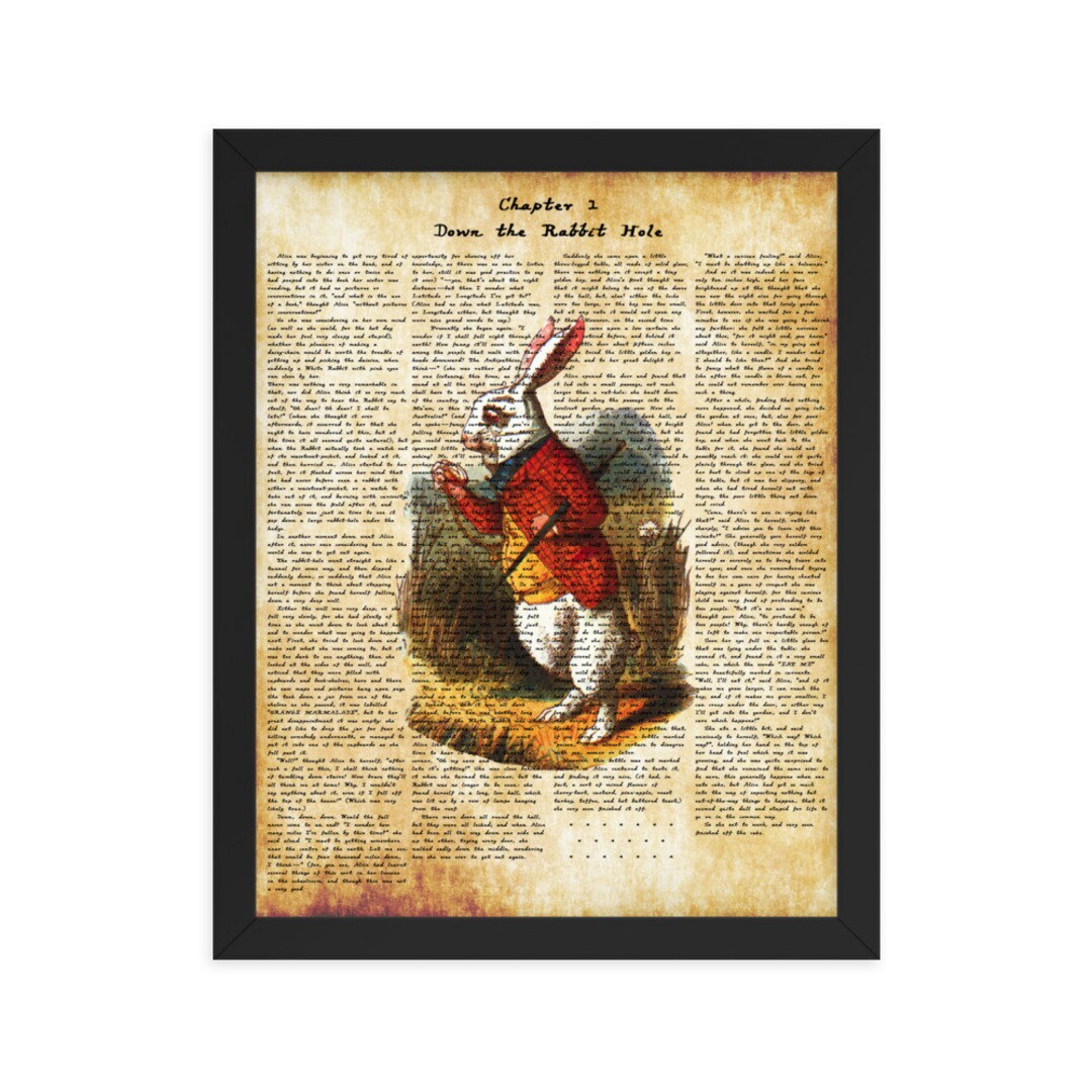 Alice in Wonderland: White Rabbit Poster - Etsy
