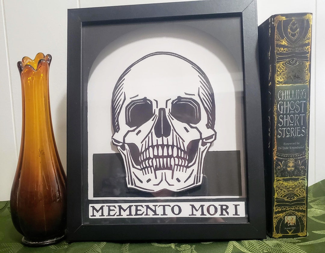 Memento Mori Shadowbox 3D Wall Art – Unique Gothic Decor, Dark Home ...