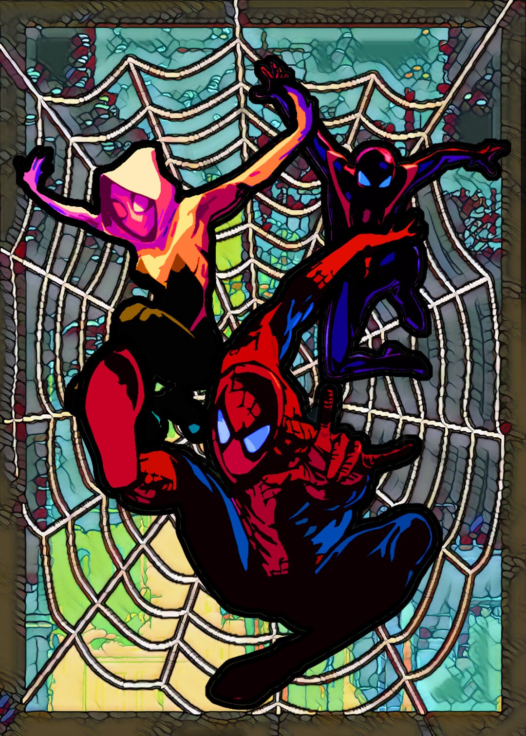 Spiderverse Suncatcher Glass - Etsy