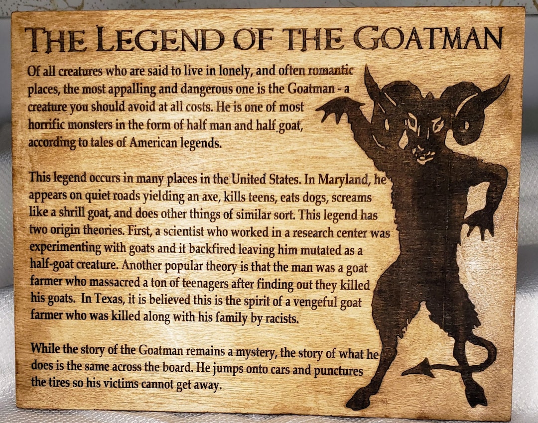 The Legend of the Goatman - Etsy
