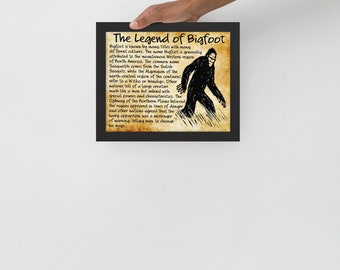 Bigfoot Poster Framed - Etsy