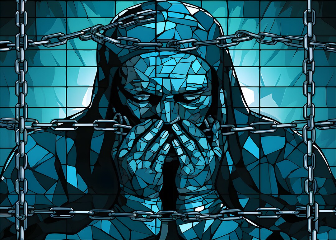 Suncatcher Glass - Wraith in Chains - Decorative Hanging Window Art ...