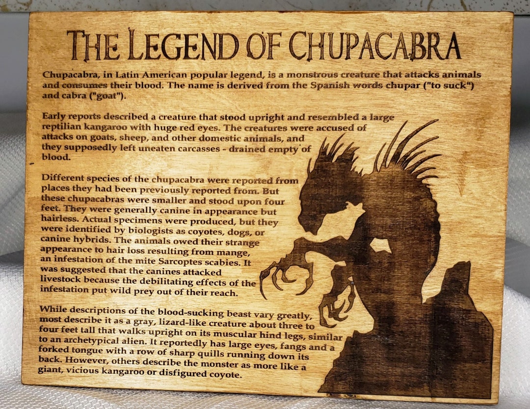 The Legend of Chupacabra Wall Art - Mythical Creature Decor, Dark ...