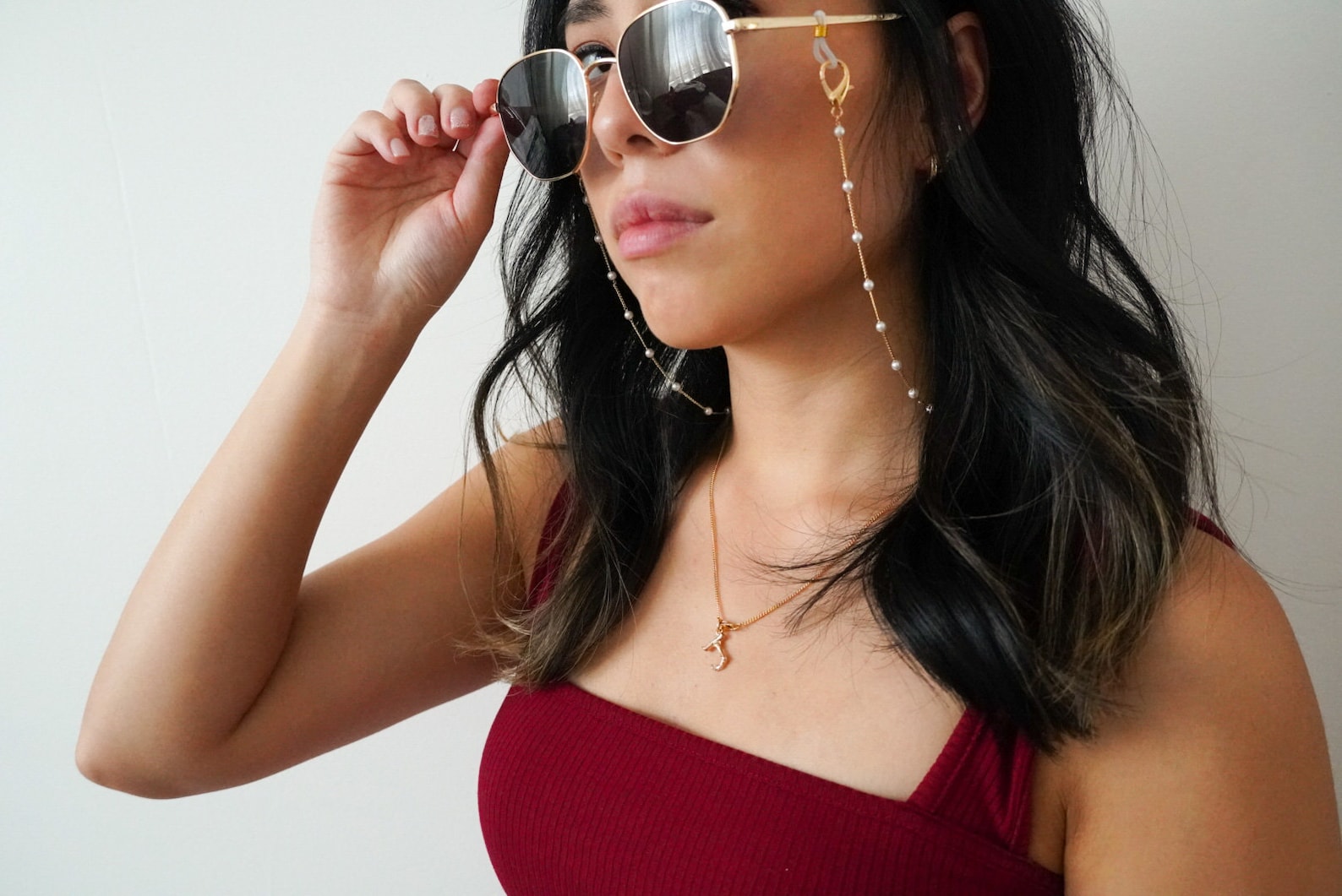 Pearl Sunglasses Chain Dainty Eyeglasses Chain Sunglass - Etsy
