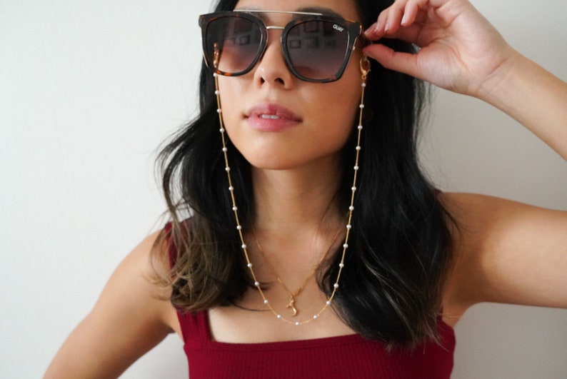 Pearl Sunglasses Chain Dainty Eyeglasses Chain Sunglass - Etsy