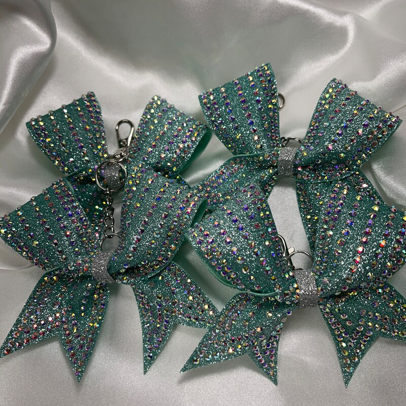 Cheer Bow Key Chain - Etsy