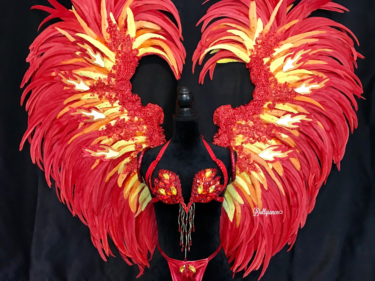 Large Fire Wings, Phoenix Costume, Theme Wear - Etsy
