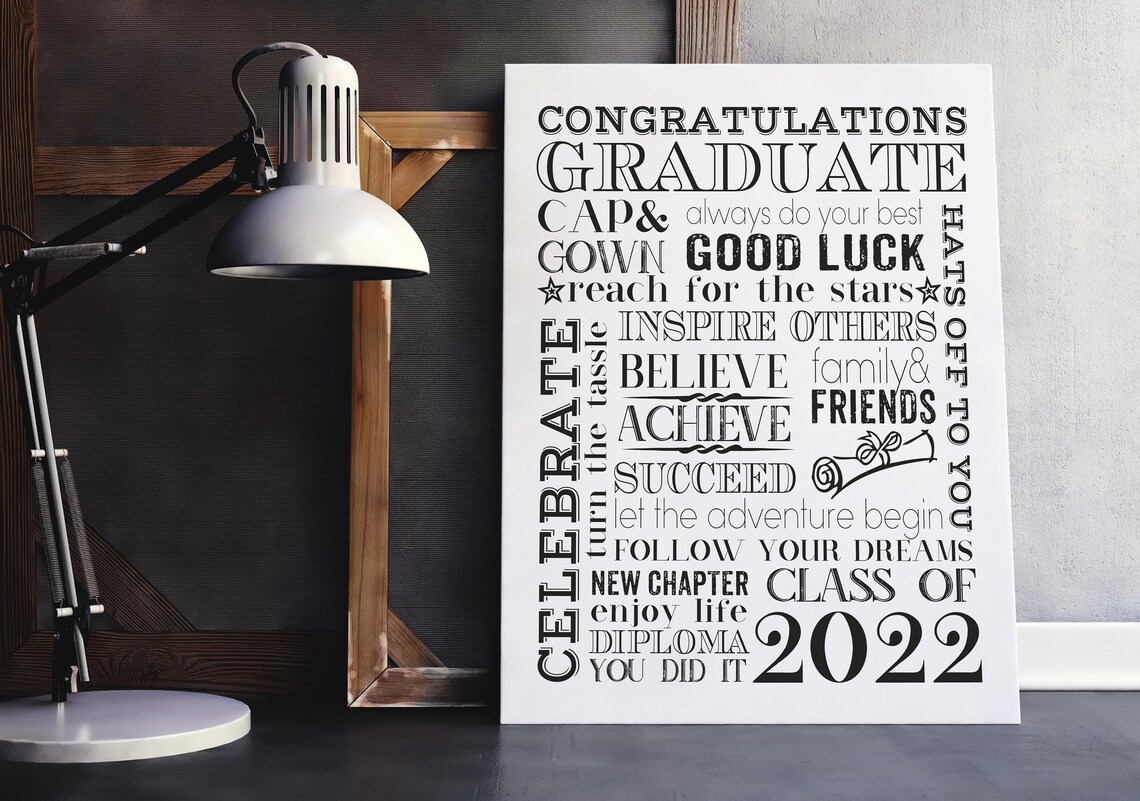 Graduation Subway Art Printable Posterfarmhouse Decorgallery - Etsy