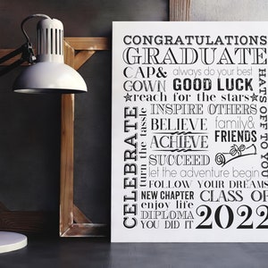 Graduation Subway Art Printable Posterfarmhouse Decorgallery - Etsy