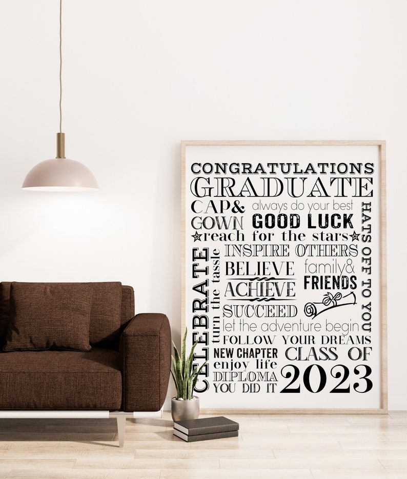 Graduation Subway Art Printable Posterfarmhouse Decorgallery - Etsy