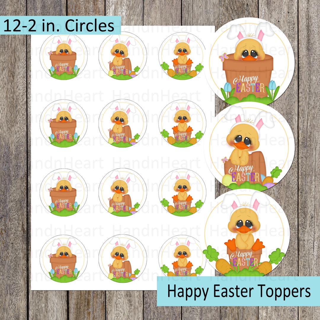 Easter Cupcake Toppers,happy Easter,printable Cupcake Toppers,easter ...