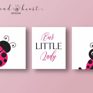 8x10 Our Little Lady Printable Nursery Art Set,ladybug Nursery,ladybug ...