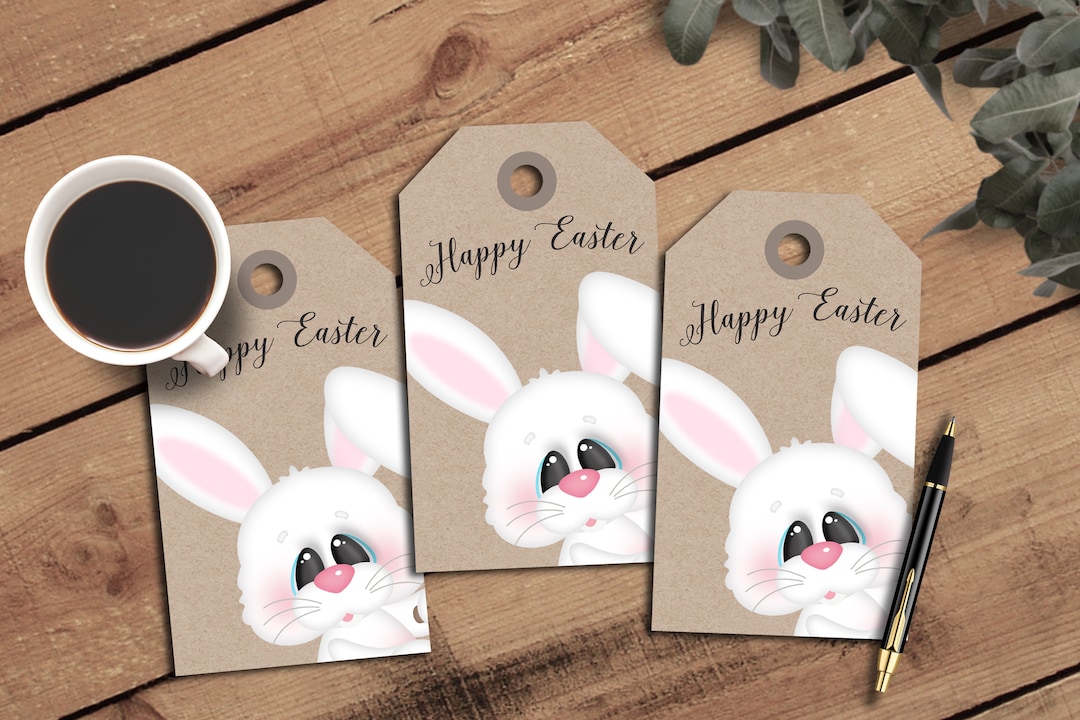 4" Printable Easter Gift Tags, Journal Tags,easter Bunnies,easter ...
