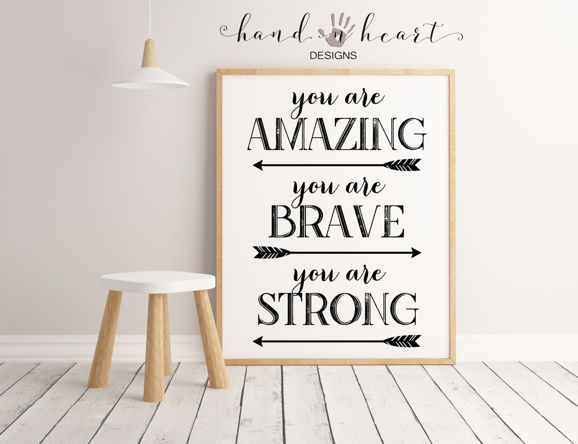 You Are Amazing You Are Brave You Are Strong Farmhouse - Etsy