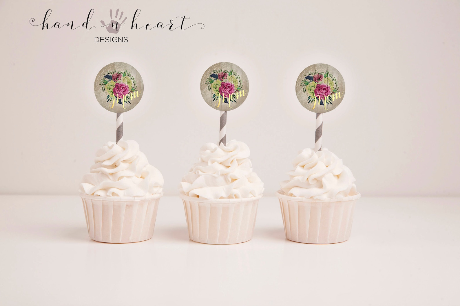 Printable Cupcake Toppers to Celebrate Mommom's Birthday | Etsy