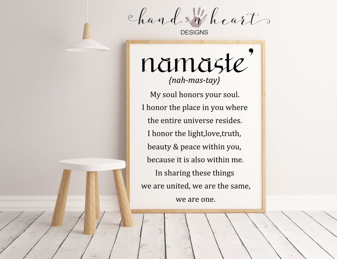 Namaste Definition Printable,4x6,5x7,8x10,11x14,wall Art,gallery Wall ...
