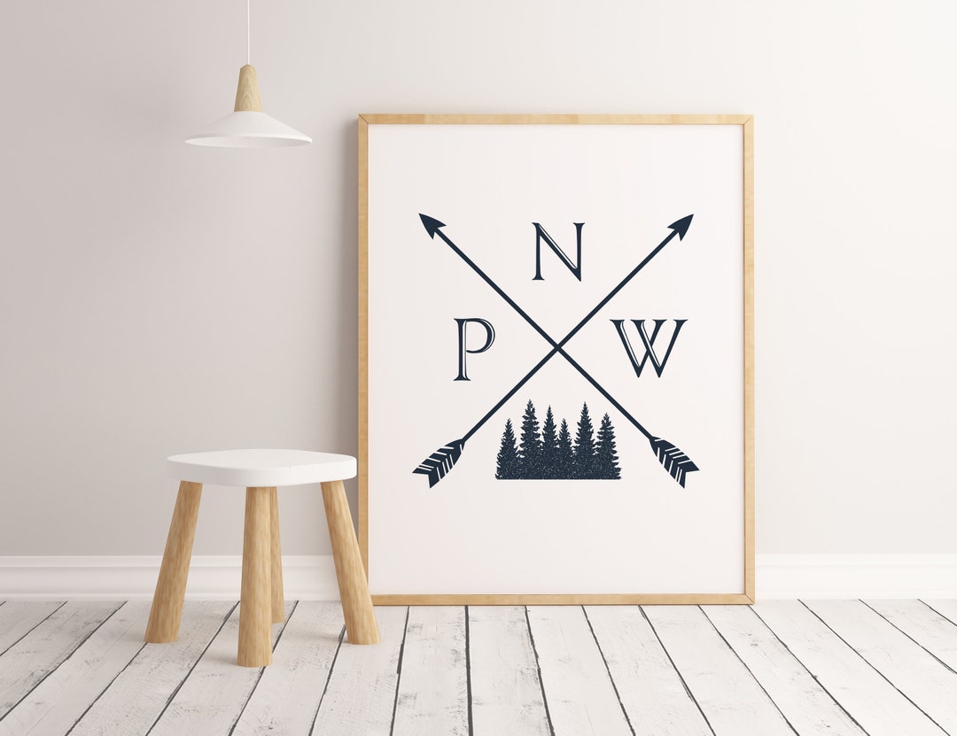 PNW Arrows Printable Art, Farmhouse Decor,5x7,8x10,11x14,16x20, Wall ...