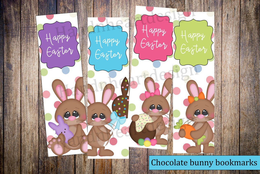 Printable Bookmarks,easter Bookmarks,book Lovers,polka Dots,cute ...