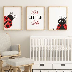 8x10 Our Little Lady Printable Nursery Art Set,ladybug Nursery,ladybug ...