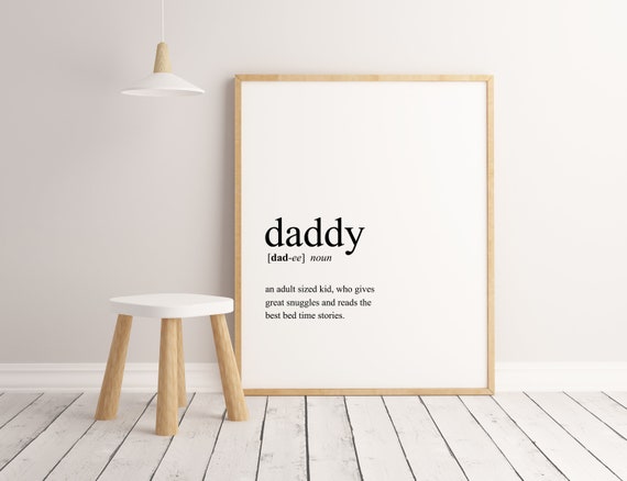 Daddy definition printable art5x78x1011x1416x20farmhouse | Etsy