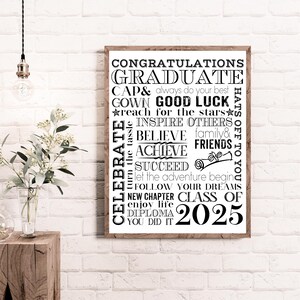 Graduation Subway Art Printable Poster,farmhouse Decor,gallery Wall Art ...