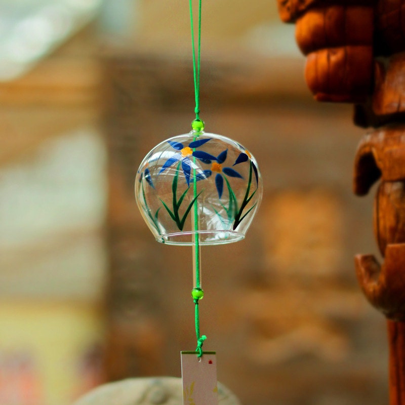 2 Pcs Japanese Glass Wind Chimes Crystal Bell Diverse Styles | Etsy