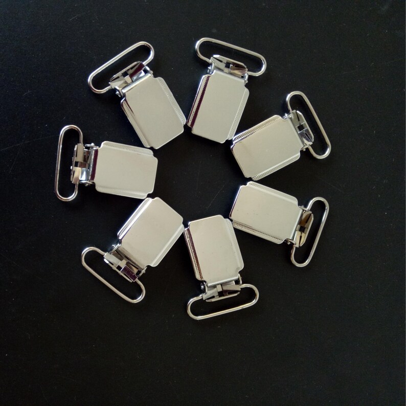 10pcs Top Quality Sliver Suspender Clips Suspender Hardware DIY ...