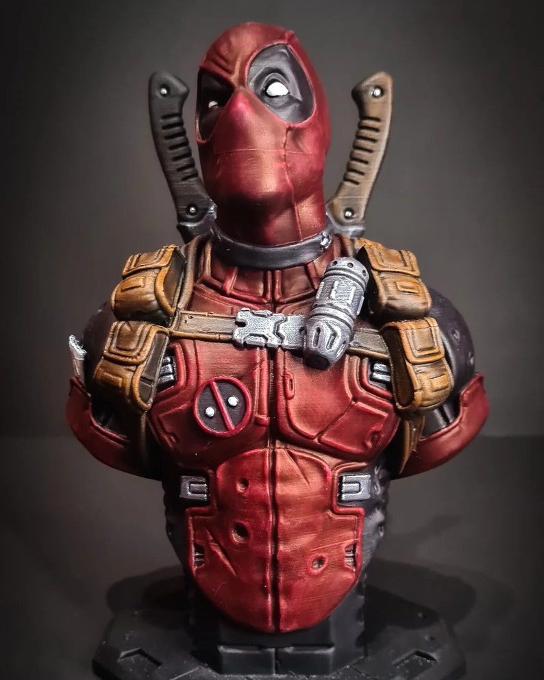Deadpool Bust - Hand Painted to Order - Etsy