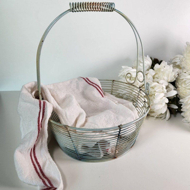 Rustic Wire Basket - Etsy