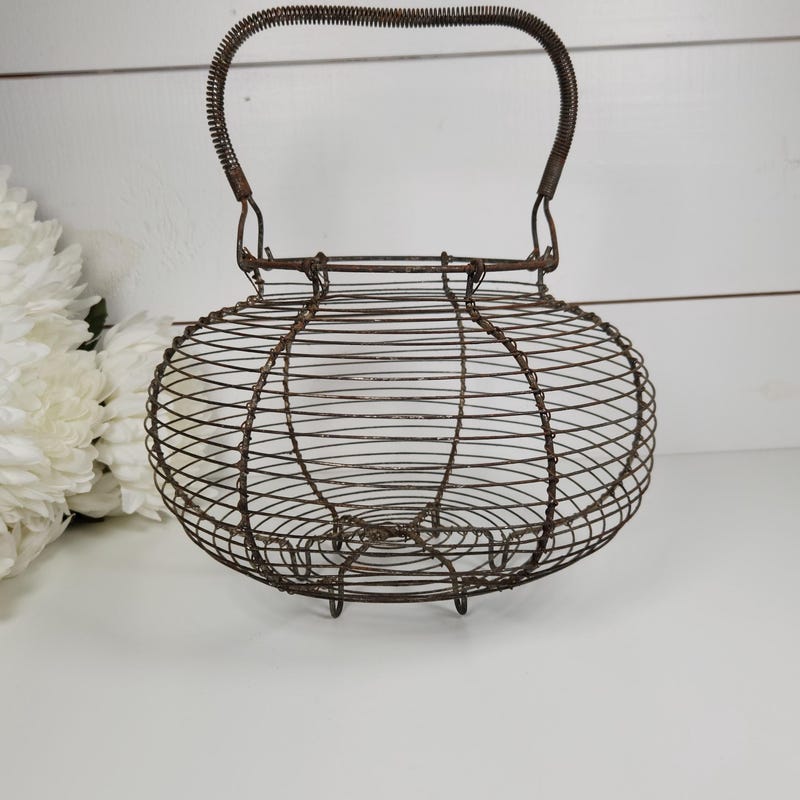 Rustic Wire Basket - Etsy