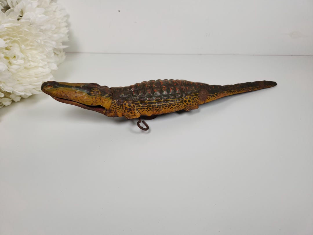 Antique/ VTG 1930 J. Chein Alligator Tin Wind-up Toy Collectible Toys ...