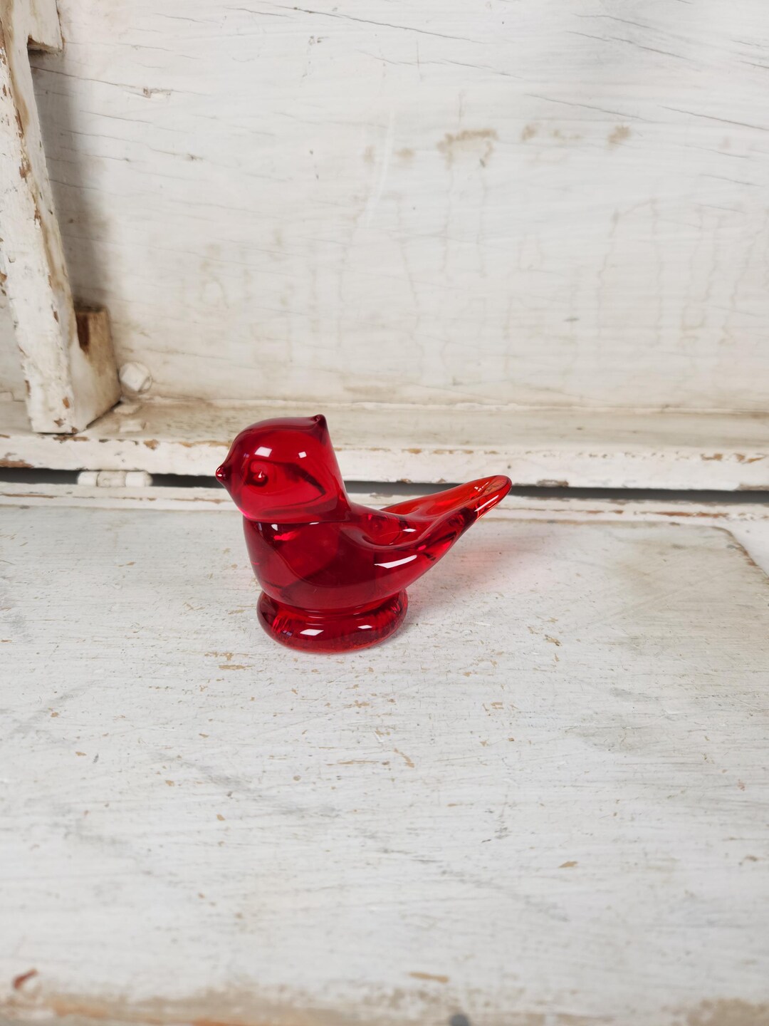 Vintage 1995 W Ward Cardinal of Love Glass Bird Figurine | Red Bird ...