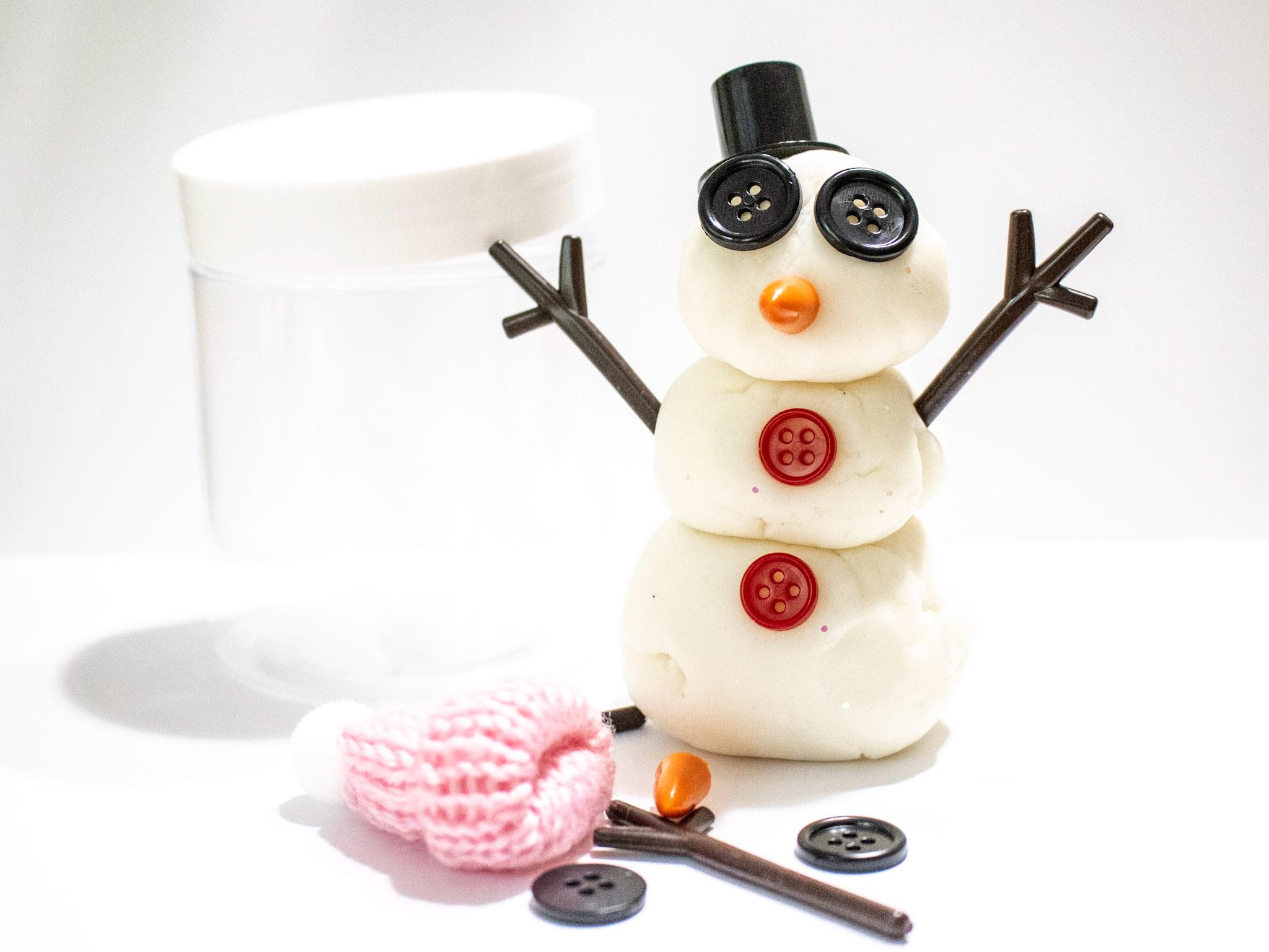 Snowman Play Dough Kit, Miniature Play Dough Kit, Snowman Sensory Kit ...