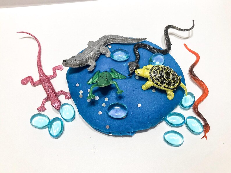Reptile Play Dough Kit, Miniature Play Dough Kit, Reptile Sensory Kit ...