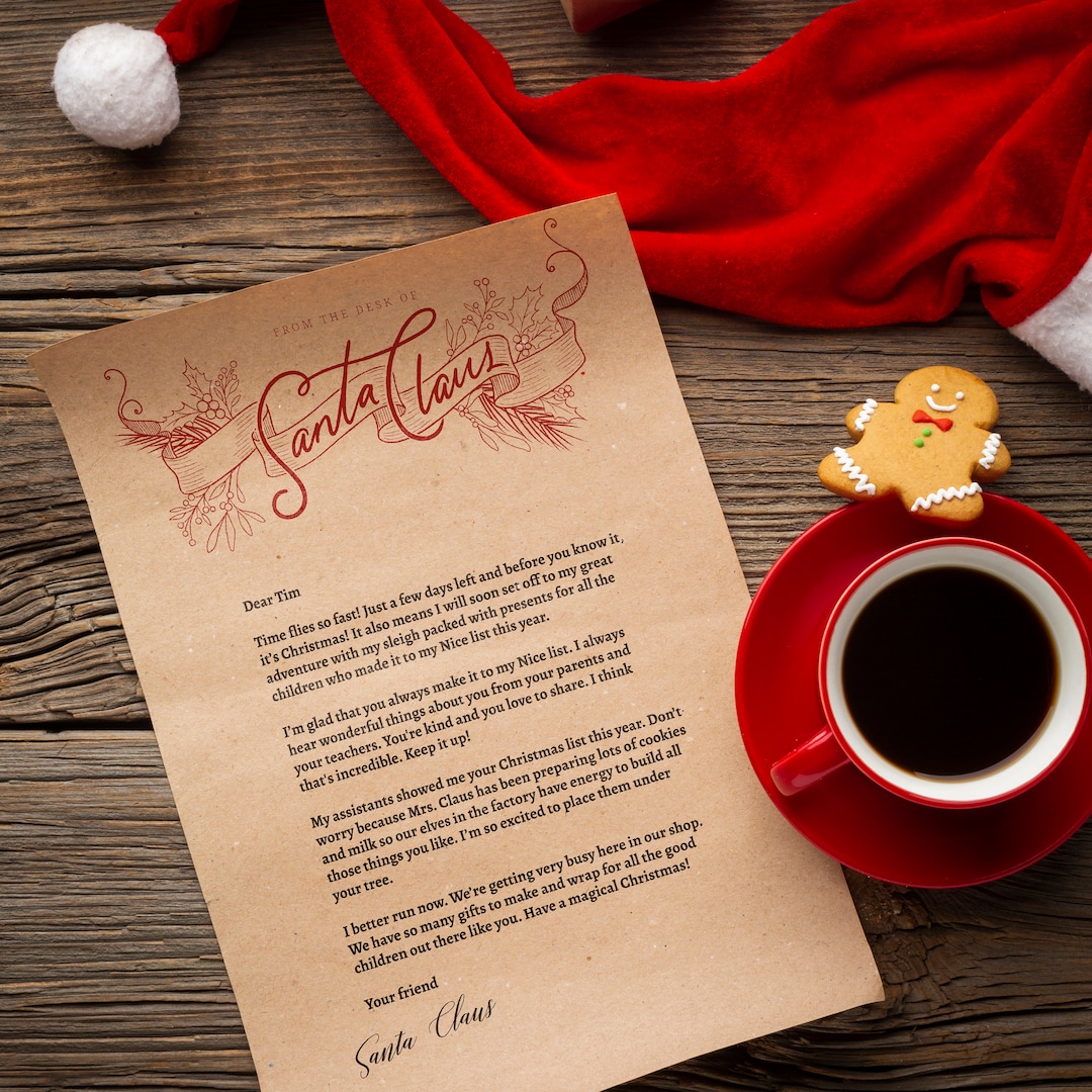 DIY | Letter From Santa | Santa Letter Header | Digital Download - Etsy