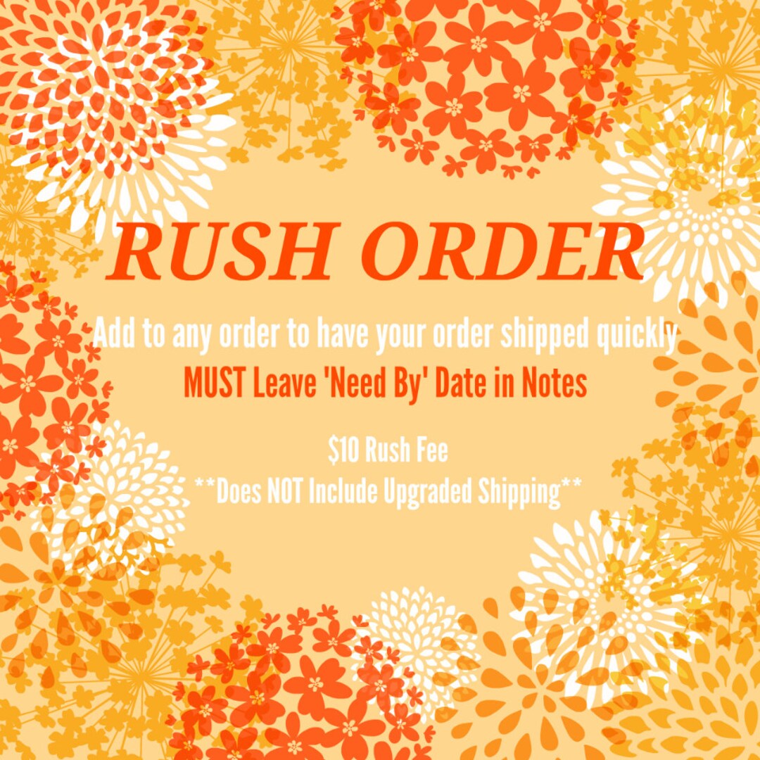 RUSH ORDER - Etsy