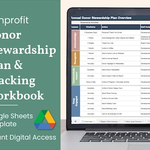 Nonprofit Donor Stewardship Plan & Tracking Template Google Sheets ...