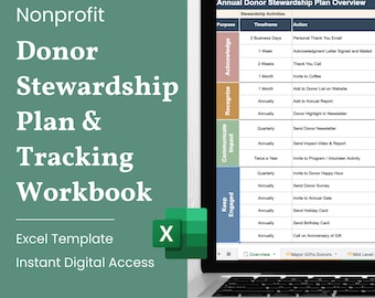 Nonprofit Donor Stewardship Plan & Tracking Template Google Sheets Workbook Instant Download - Etsy
