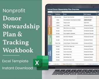 Nonprofit Donor Stewardship Plan & Tracking Template Google Sheets ...