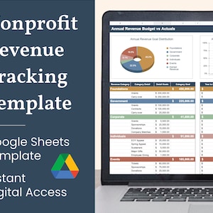 Nonprofit Revenue Tracking Template Google Sheets Template - Etsy