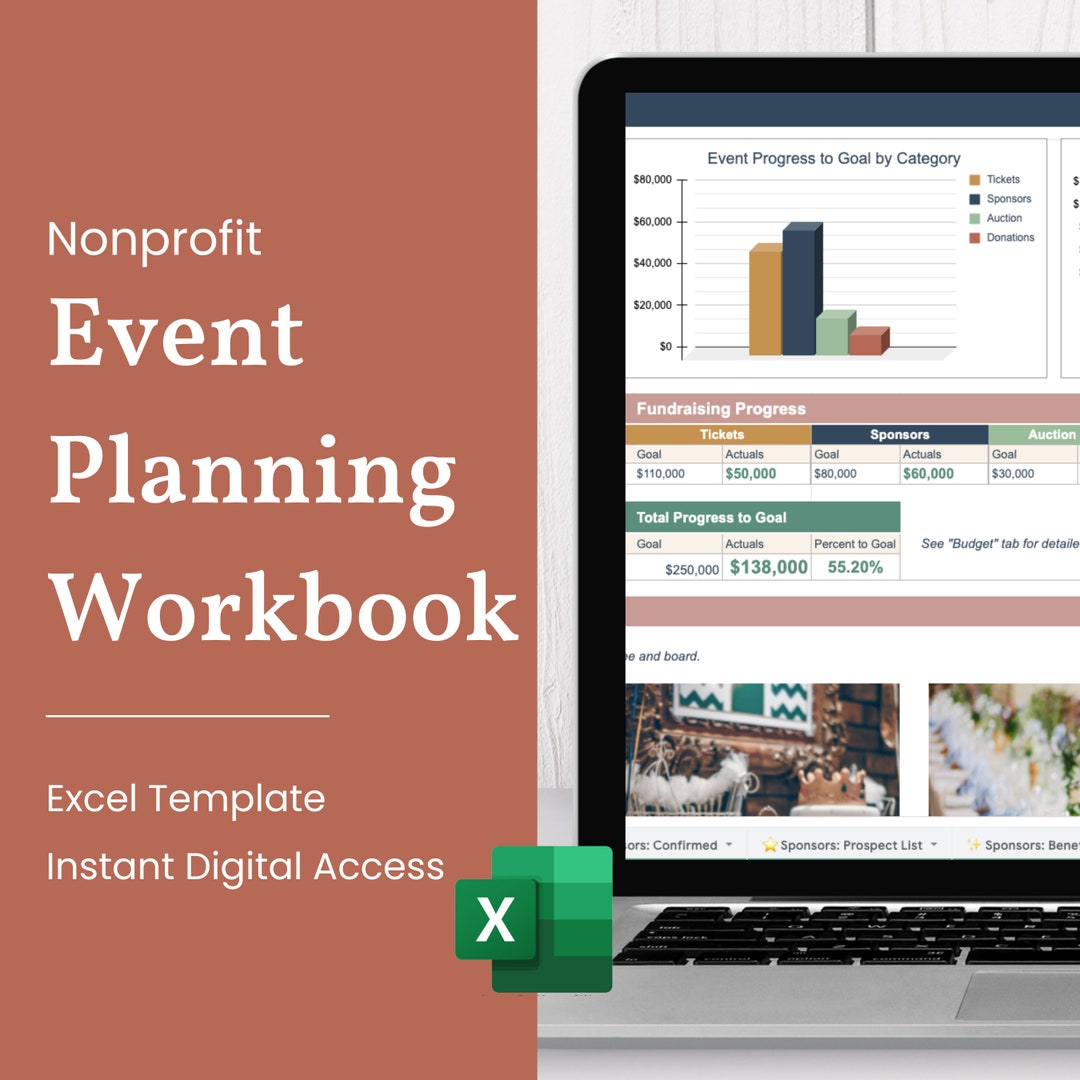 Nonprofit Event Planning Workbook | Exceltemplate | Instant Download - Etsy