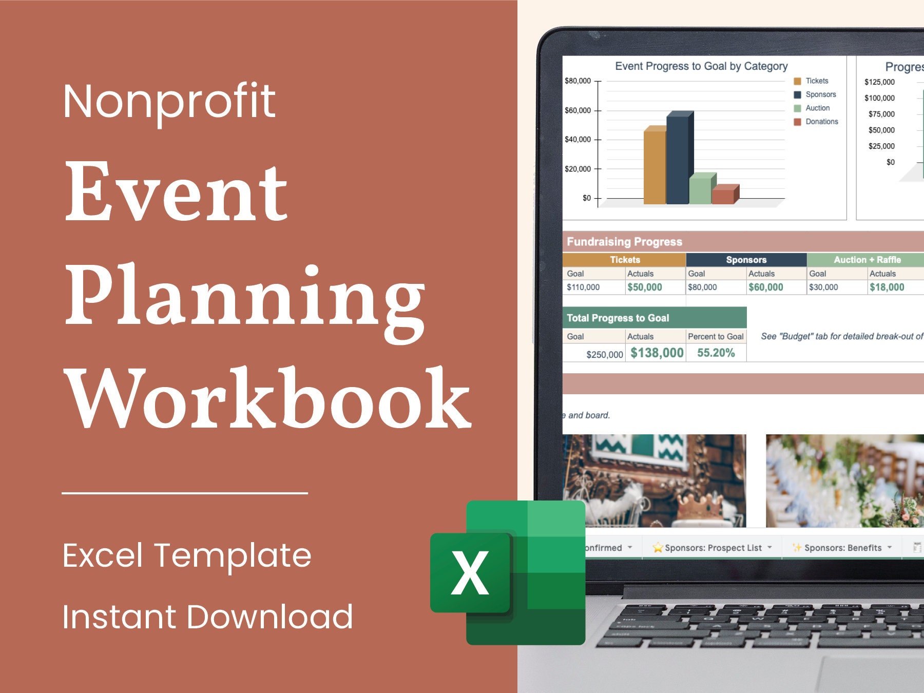 Nonprofit Event Planning Workbook Exceltemplate Instant - Etsy
