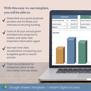 Nonprofit Grant Tracking Template | Google Sheets Workbook | Instant ...