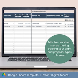 Nonprofit Grant Tracking Template | Google Sheets Workbook | Instant ...