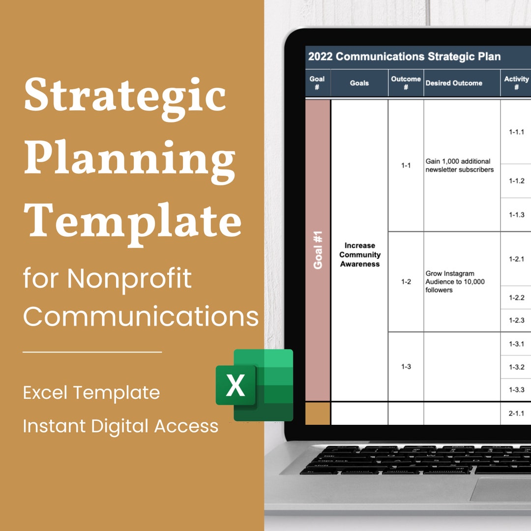 Nonprofit Communications Strategic Plan + Content Planner | Excel ...