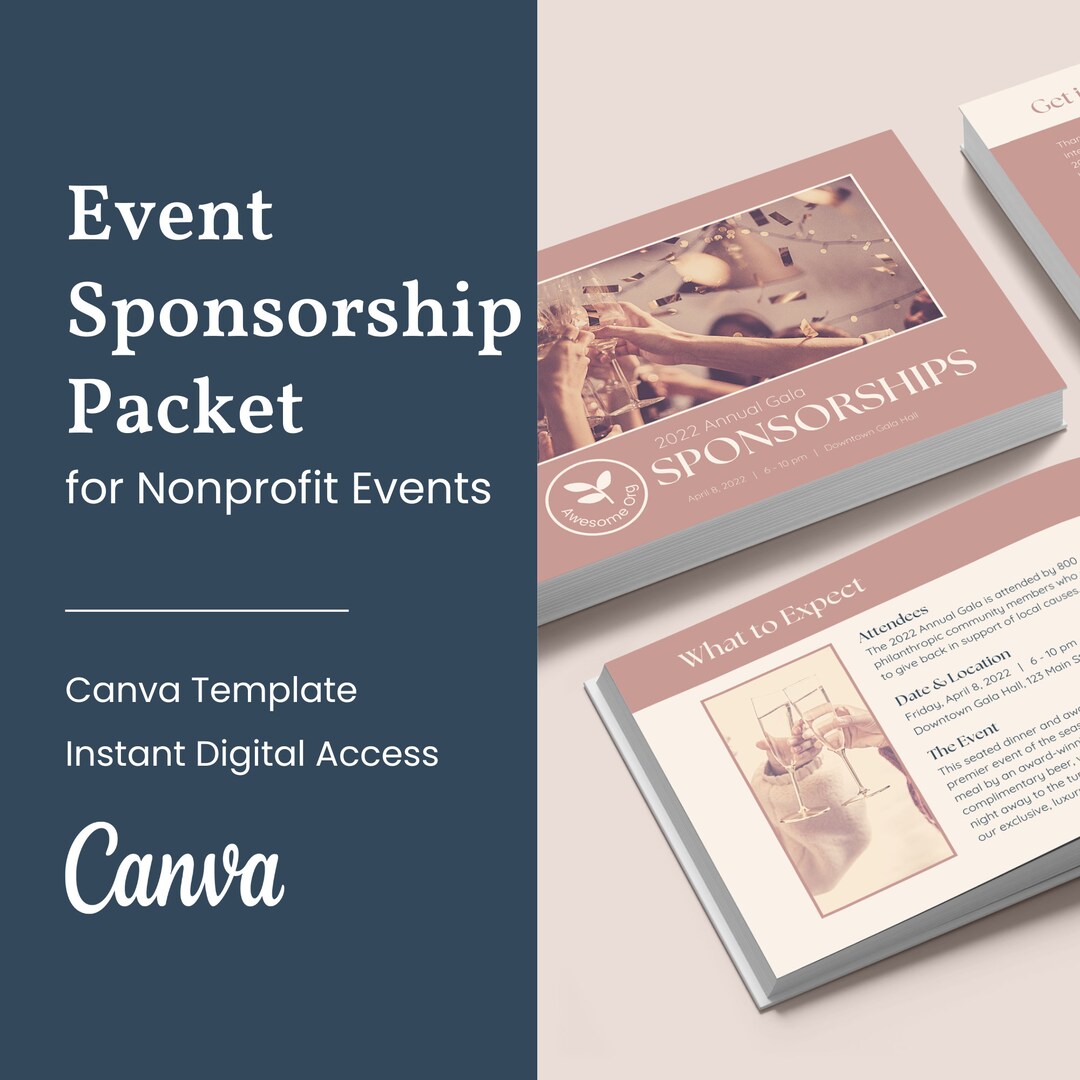 Event Sponsorship Packet for Nonprofit Events | Canva Template ...