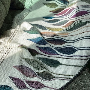 Knit Shawl Pattern A New Dance Leaves Galore - Etsy