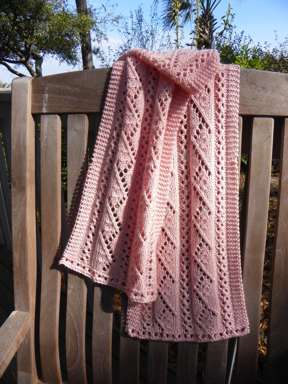 Knitting Pattern for Lace Scarf "hidden Gems" - Etsy