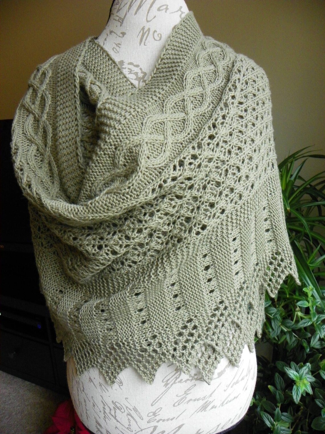 Pattern to Knit Lace Shawl wrap You Up PDF - Etsy