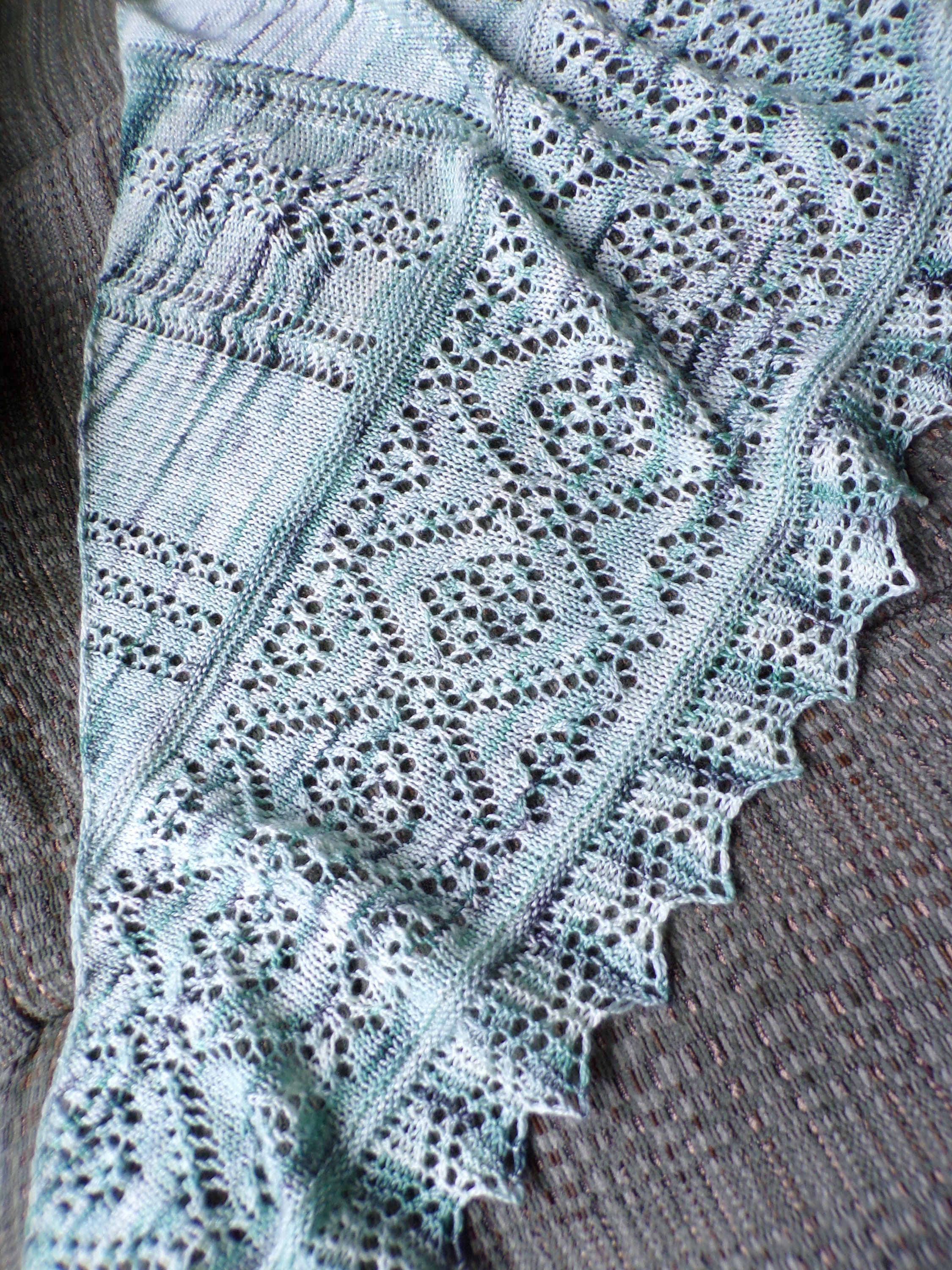 Hand Knit Lace Shawl - Etsy